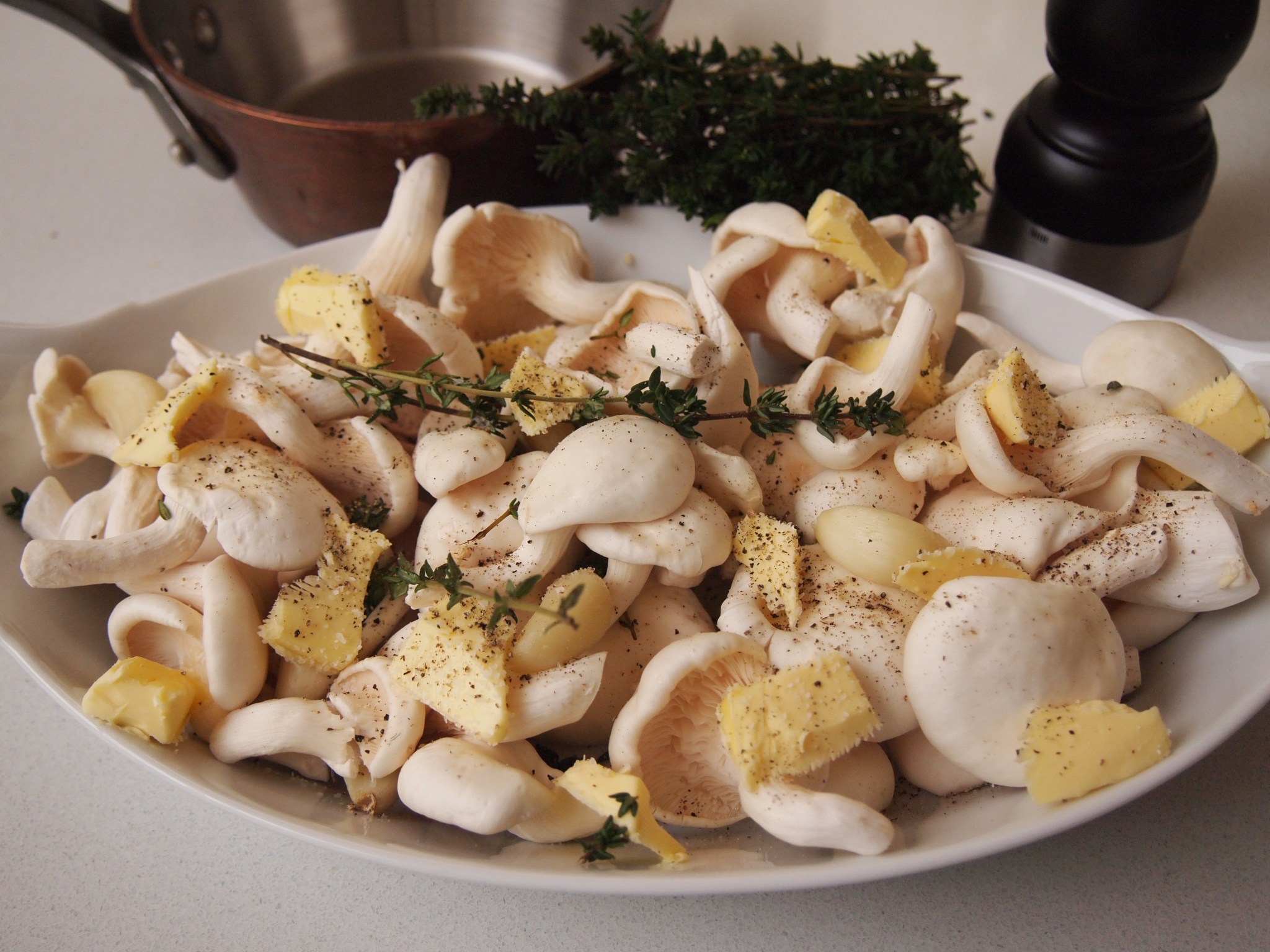 Roast Oyster Mushrooms with Garlic | Mustard With Mutton